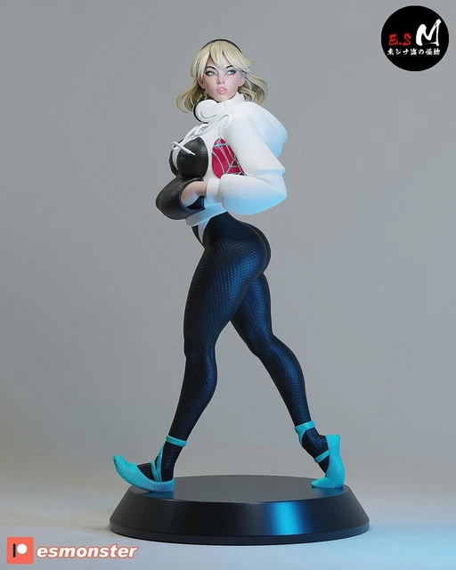 SPIDER GWEN RESIN Statue Marvel Statue Sexy Gwen Stacy Gift Figure Pre ...