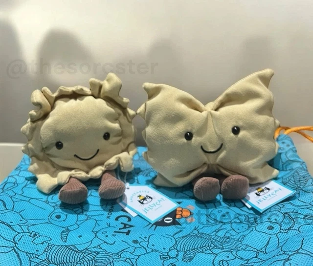 JELLYCAT NEW AMUSABLE Pasta Bundle Farfalle & Ravioli~BRAND NEW WTAGS ...
