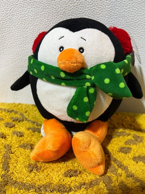 CUDDLES TIME PENGUIN Green Scarf Plush Soft Toy With Tags Christmas ...