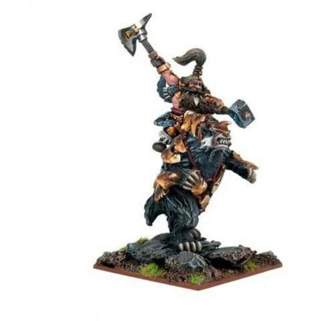 MANTIC GAMES KINGS of War Dwarf Berserker Lord on Brock High Quality ...