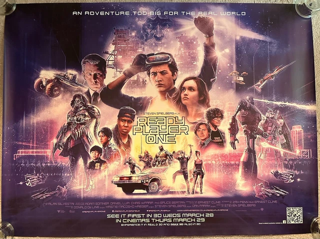 READY PLAYER ONE Original Cinema Poster UK Quad £15.00 - PicClick UK