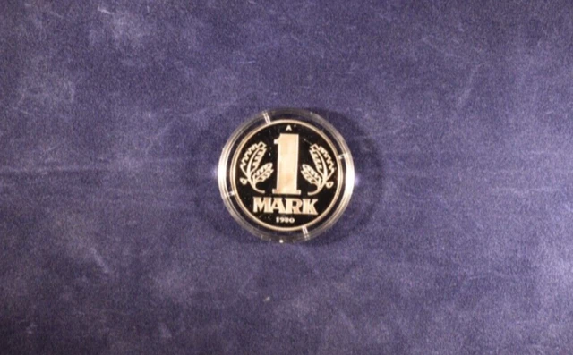 MEDAILLE / MÜNZE poliert 9 g Silber 999, Geschichte der DDR, 1 Mark ...