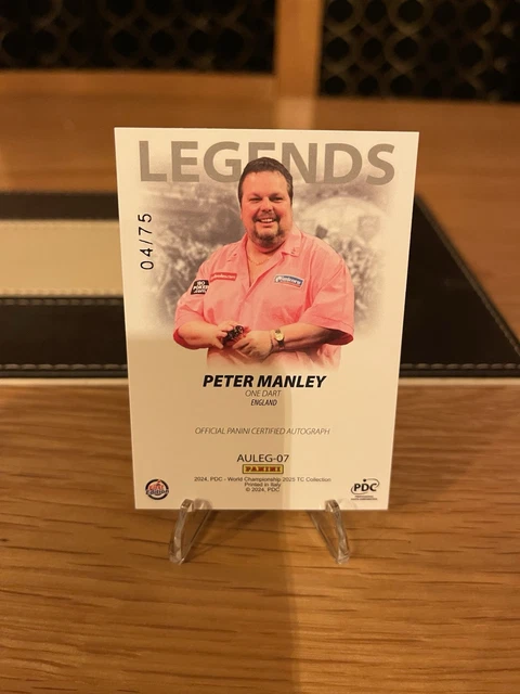 PANINI PDC DARTS World Championship 2025 Auto Autogramm Peter Manley ...