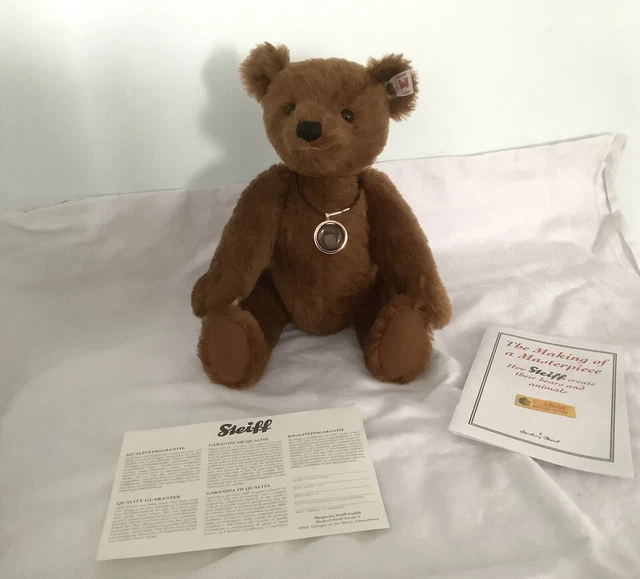 STEIFF THE WORLD'S First Teddy Bear LIMITED Edition Gold Button 1902 ...