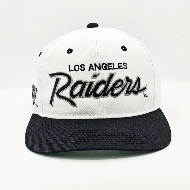 LOS ANGELES RAIDERS Vintage 90s Script Sports Specialties Snapback Hat ...
