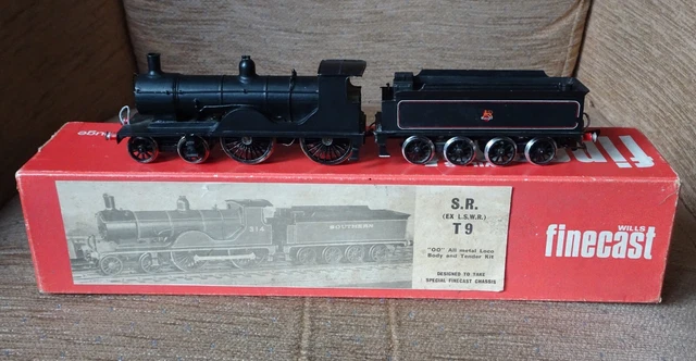 WILLS FINECAST SR (ex LSWR) T9 4-4-0 steam loco early BR black NEEDS ...