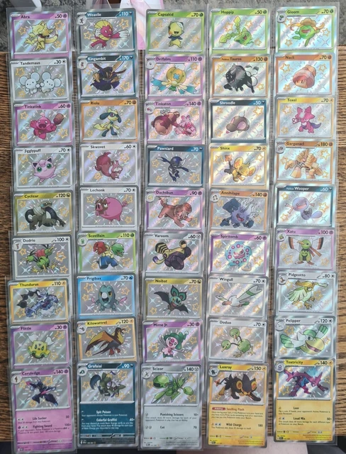 POKÉMON CARD BUNDLE 45 Paldean Fates Baby Shiny Holo Rare Scarlet ...