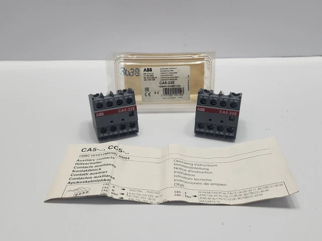 ABB CA5-22E AUXILIAR Bloque de Contacto 1SBN010040R1022 - Lote De 2 EUR 104,05 - PicClick FR