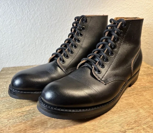 WWII US NAVY BOONDOCKER Boots Black Military SM Wholesale £209.84 ...