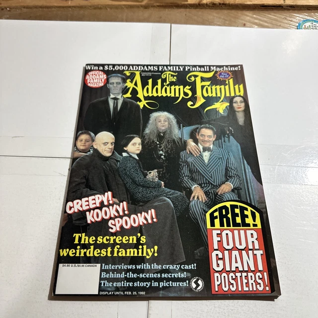 THE ADDAMS FAMILY 1992 Magazine With 4 Giant Posters Fangoria #3 ...