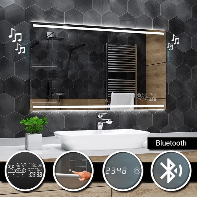 Led Spiegel Mit Uhr Und Bluetooth