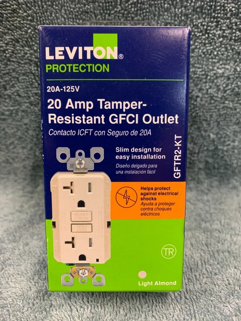 LEVITON 20 AMP 125-Volt Duplex Self-Test SmartlockPro Tamper Resistant ...