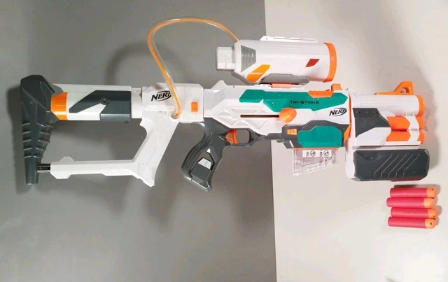 LARGE NERF MODULUS TRI STRIKE BLASTER GUN darts toy gun N-STRIKE ELITE ...
