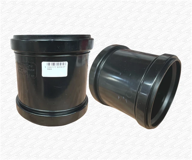 BLACK 110MM SOIL Pipe Repair Kit Set of Slip Couplers Repair Couplings ...
