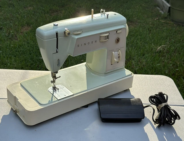 VINTAGE SINGER MODEL 417 SEWING MACHINE ~Works Greart £70.70 - PicClick UK