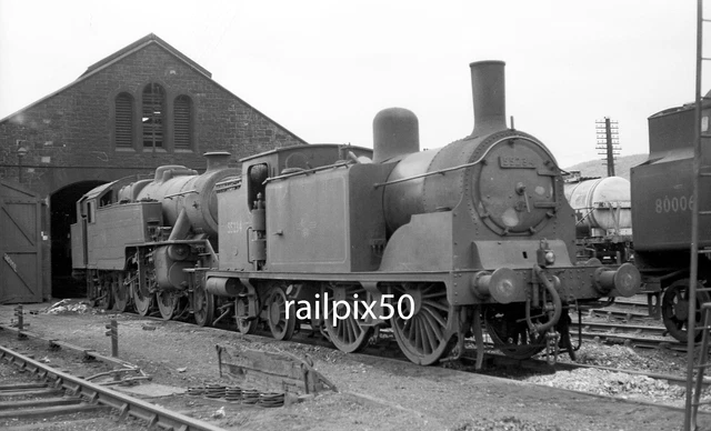 ORIGINAL RAILWAY NEGATIVE. RA92. Steam loco 55234. Beattock loco shed ...
