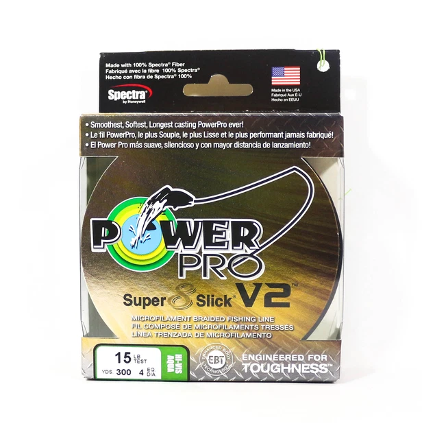 POWER PRO SUPER 8 Slick Version 2 Spectra Line 15 lb par 300yds Aqua ...