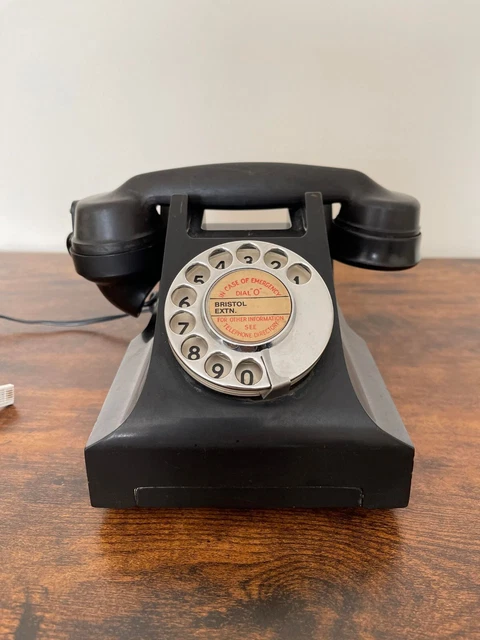 ORIGINAL BAKELITE ITI Classic Rotary Dial Vintage Telephone in Black £ ...