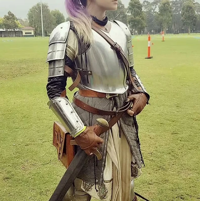 MEDIEVAL KNIGHT LADY Armor, Fantasy Female Armor Costume, Cosplay, Larp ...
