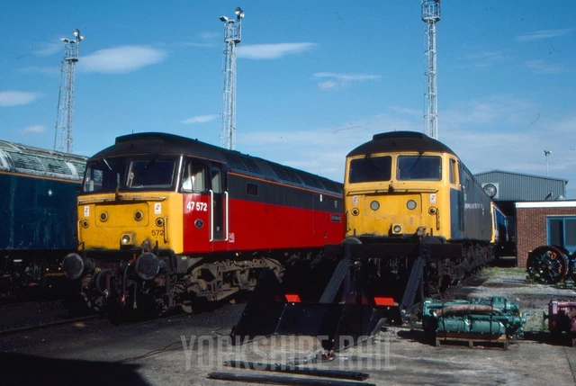 35MM RAILWAY SLIDE | Class 47 | 47572 | Old Oak Common | 1991 ...