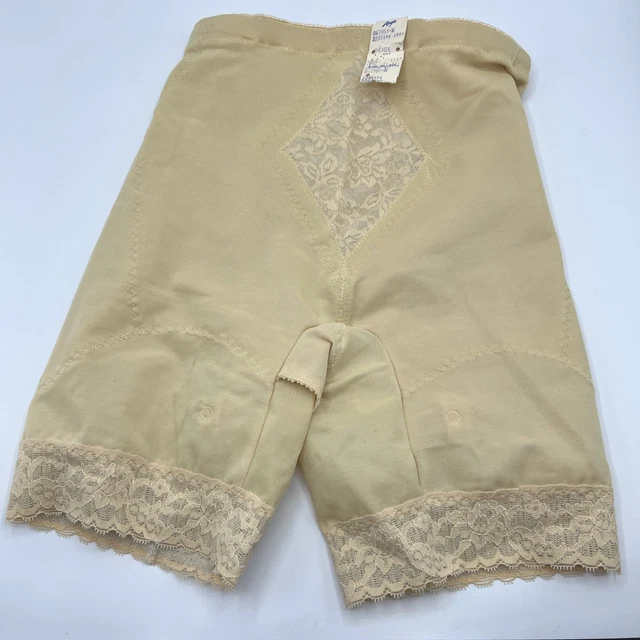 VINTAGE RAGO NY Panty Girdle Beige Medium Split Crotch Garter Shapewear ...