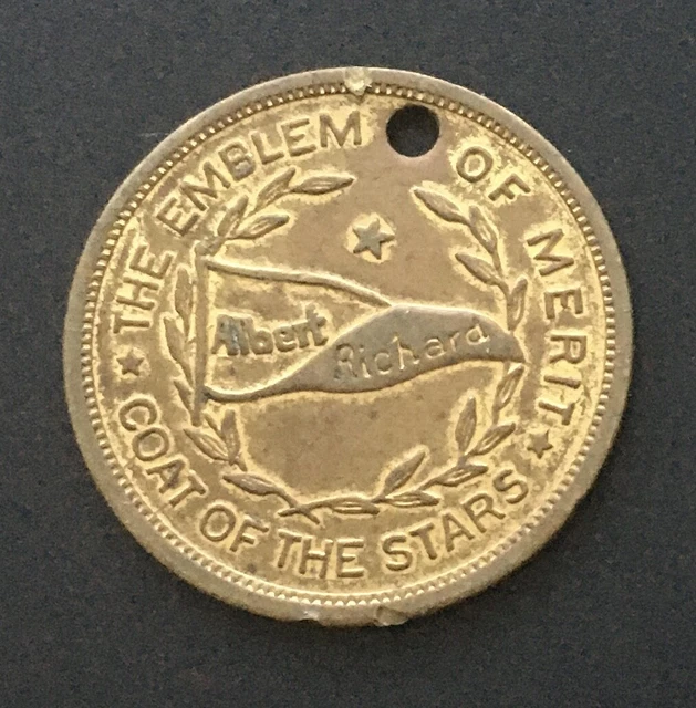 THE EMBLEM OF Merit Coat of Stars Designed By Albert Richard Token £4. ...