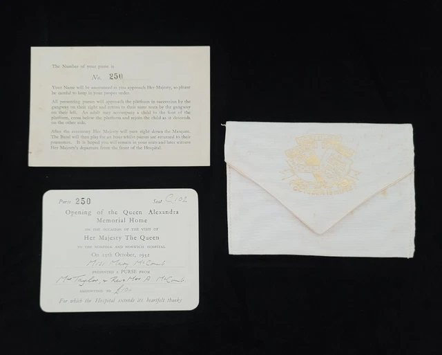 ROYAL VISIT INVITATION Queen Alexandra Memorial Home British Royalty ...
