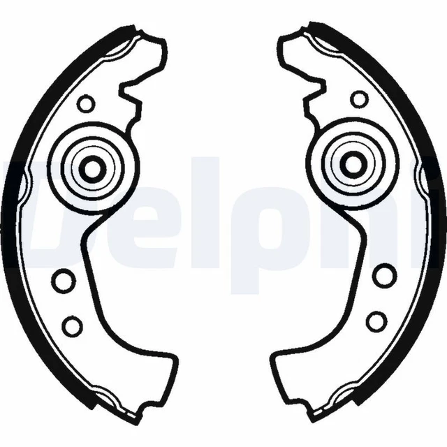 BRAKE SHOE SET Delphi Ls1290 Rear Axle For Abarth,Autobianchi,Fiat,Fso ...