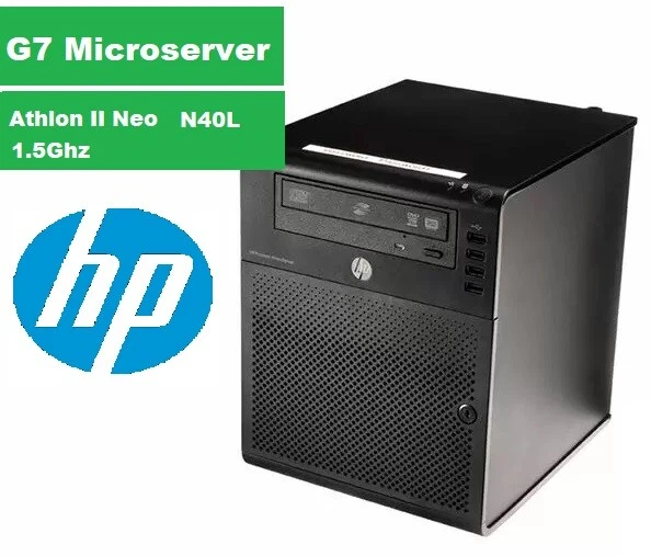 HP PROLIANT N40L MicroServer AMD Turion II Neo N40L 1.5Ghz 8GB RAM 2TB ...