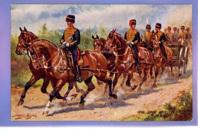 WW1 ERA ROYAL Horse Artillery Regiment Military Army Tuck Harry Payne ...
