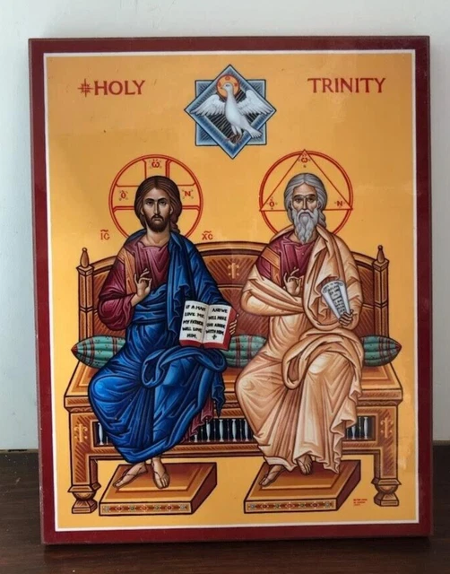 CATHOLIC CHURCH ICON of Holy Trinity 11x8 $30.19 - PicClick