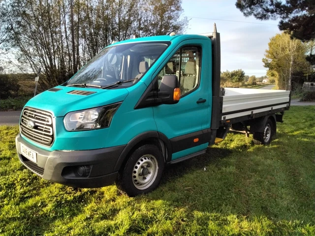 FORD TRANSIT 350 lwb drop side pick up 2018 2 ltr 3500kg euro 6 no vat ...
