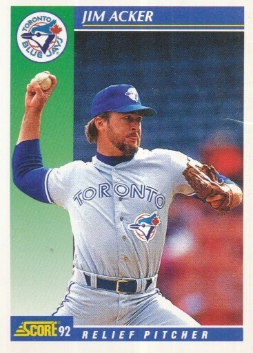 #063 TORONTO BLUE Jays # Jim Acker # Baseball Card Score Nfl '92 EUR 2 ...