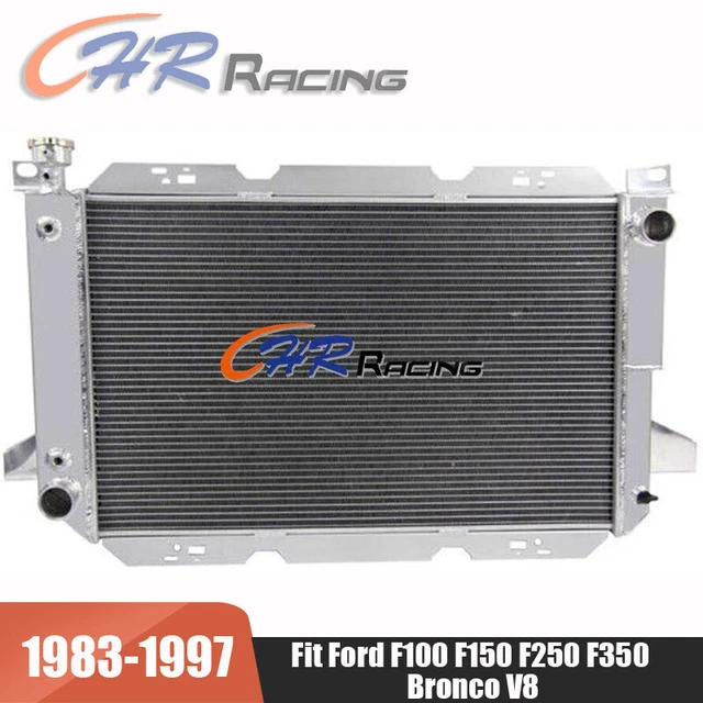 Aluminum Radiator For 1983 1997 Ford F100 F150 F250 F350 Bronco V8 5 0l