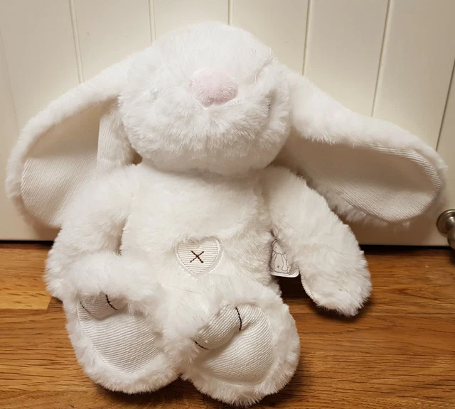 CHAD VALLEY SNUGGLE Bunny Rabbit Soft Toy Comforter Plush 10” White ...
