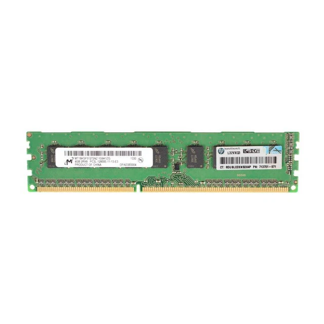 HP 4GB PC3L-12800E 2Rx8 Server Memory EDIMM 1600MHz DDR3 ECC - 713978-B21 £17.00 - PicClick UK