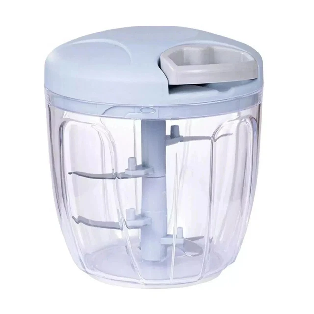 PULL STRING HAND Chopper Manual Food Processor To Slice Blue900ml £7.99 ...