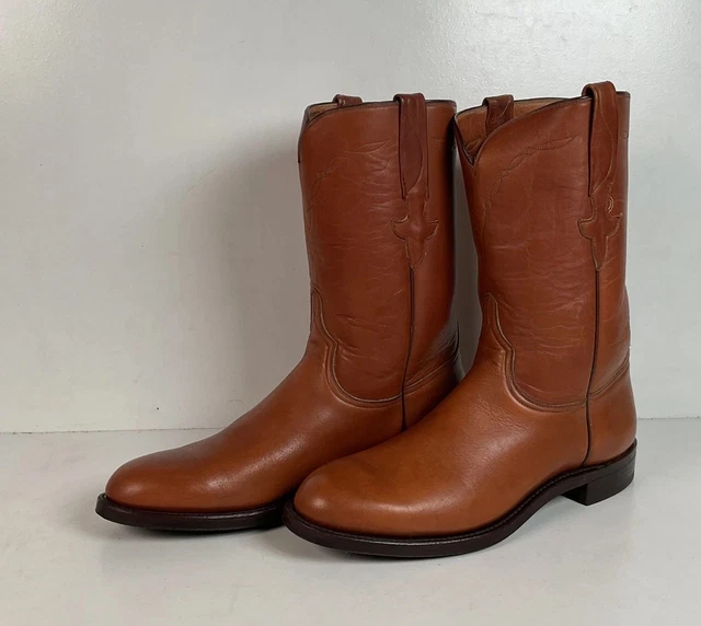 VINTAGE LUCCHESE ROPER Boots 8.5 D USA Made Royal Calf £374.92 ...