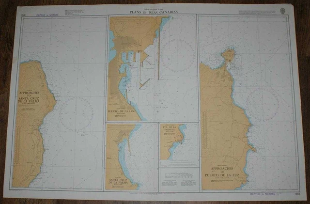 NAUTICAL CHART NO. 1856 North Atlantic Ocean - Plans in Islas Canarias ...
