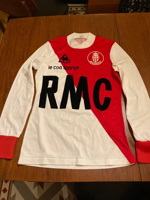 AS MONACO FC 1982-1984 home Le Coq Sportif France vintage football ...