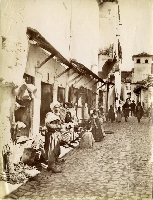 ND. PHOT. ALGÉRIE, Constantine, Une Rue du Quartier Arabe Vintage albumen print EUR 159,00 ...