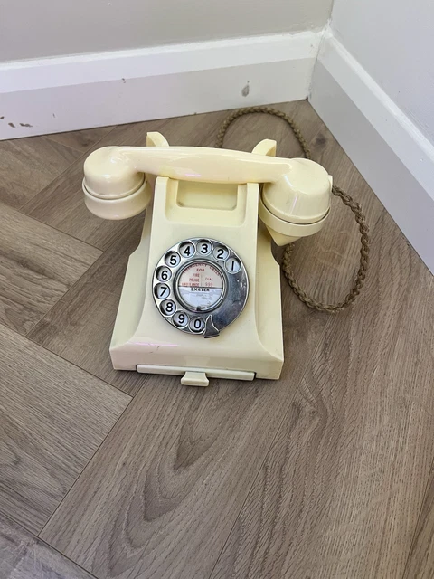 ANTIQUE ROTARY TELEPHONE Ivory Vintage Not Working £52.68 - PicClick UK