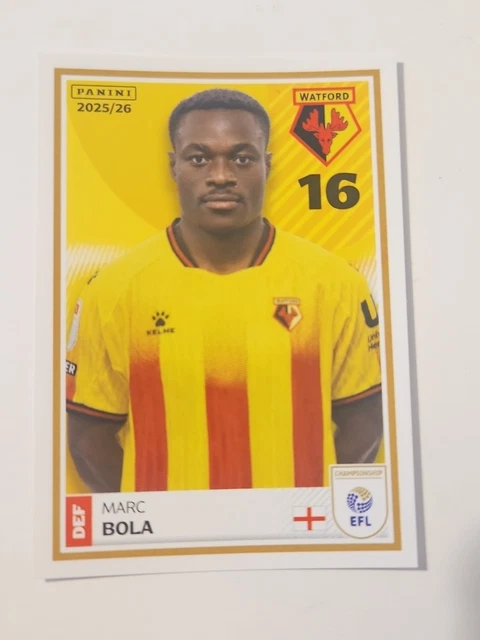 PANINI EFL STICKER 2025/26 MARC BOLA #424 Watford £1.17 - PicClick UK