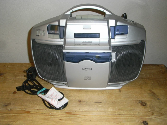 MATSUI CD18 BOOMBOX (CD, RADIO & CASSETTE TAPE) Stereo Retro - all ...