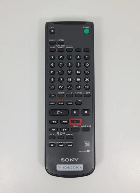 SONY RM-D7M MINIDISC Deck Remote Control Tested $32.00 - PicClick CA