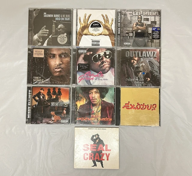 LOT OF 10 Rap/Hip Hop/R&B Music CDs 90s Flo Rida, Outlaws, Solomon ...