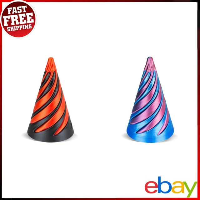 3D PRINTED SPIRAL Toy Pass Through Pyramid Fidget Toy Desk Toy (Orange ...