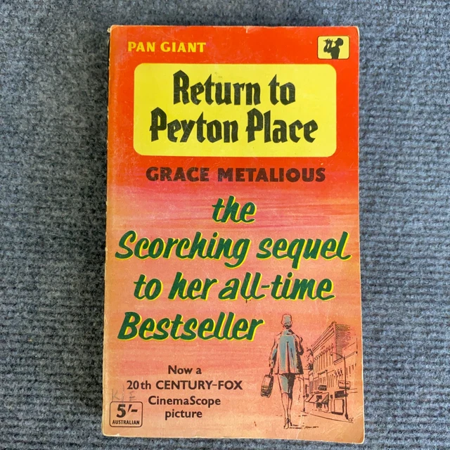 RETURN TO PEYTON Place Grace Metalious 1961 1st PAN Giant Paperback ...