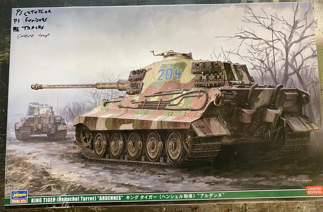 HASEGAWA KING TIGER (Henshel) Ardennes with photo etch sets $68.00 ...