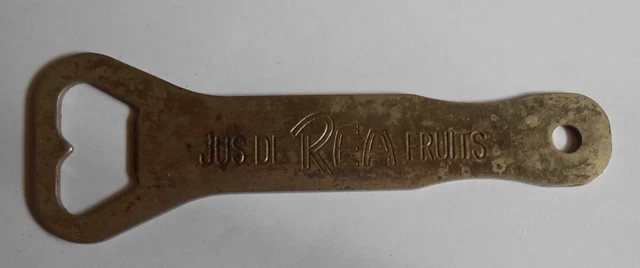 ANCIEN VINTAGE . DECAPSULEUR PUBLICITAIRE " JUS de REA FRUITS " BAR ...